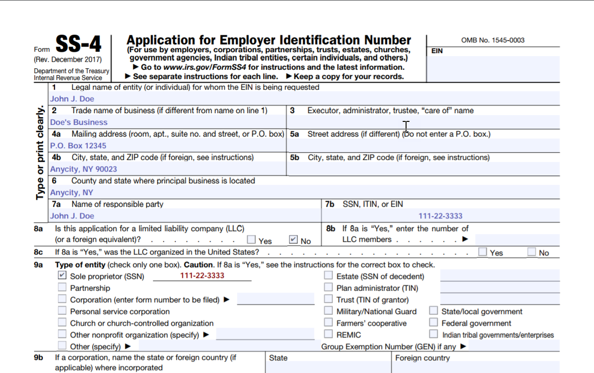 How To Apply For An Employer Identification Number EIN Mojafarma