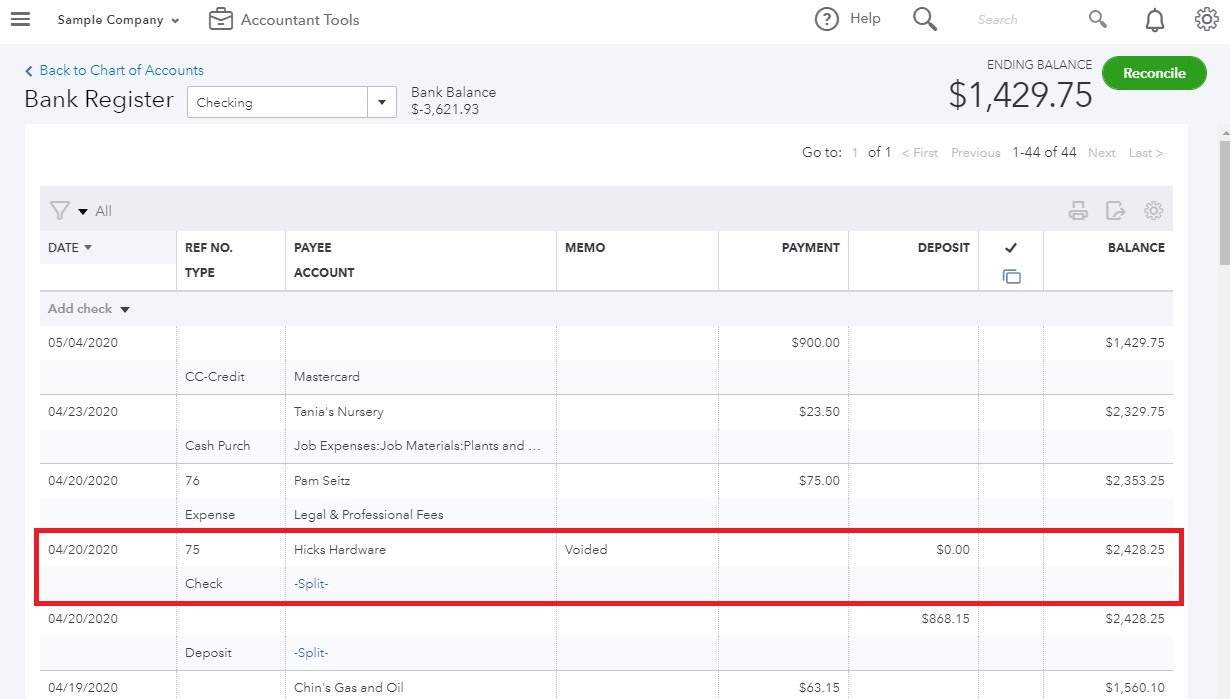 How Do I Enter A Voided Check In Quickbooks Pro 2007 Lasopastellar